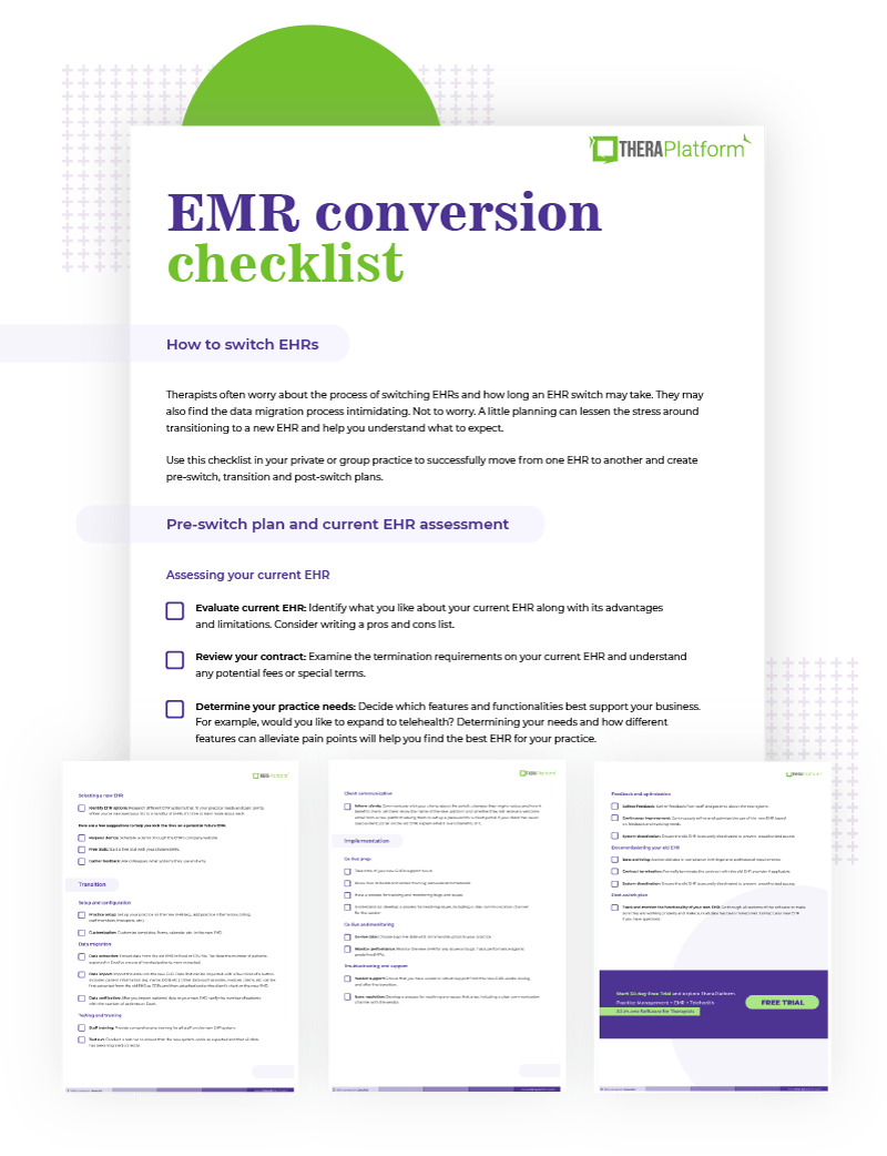 EMR conversion checklist