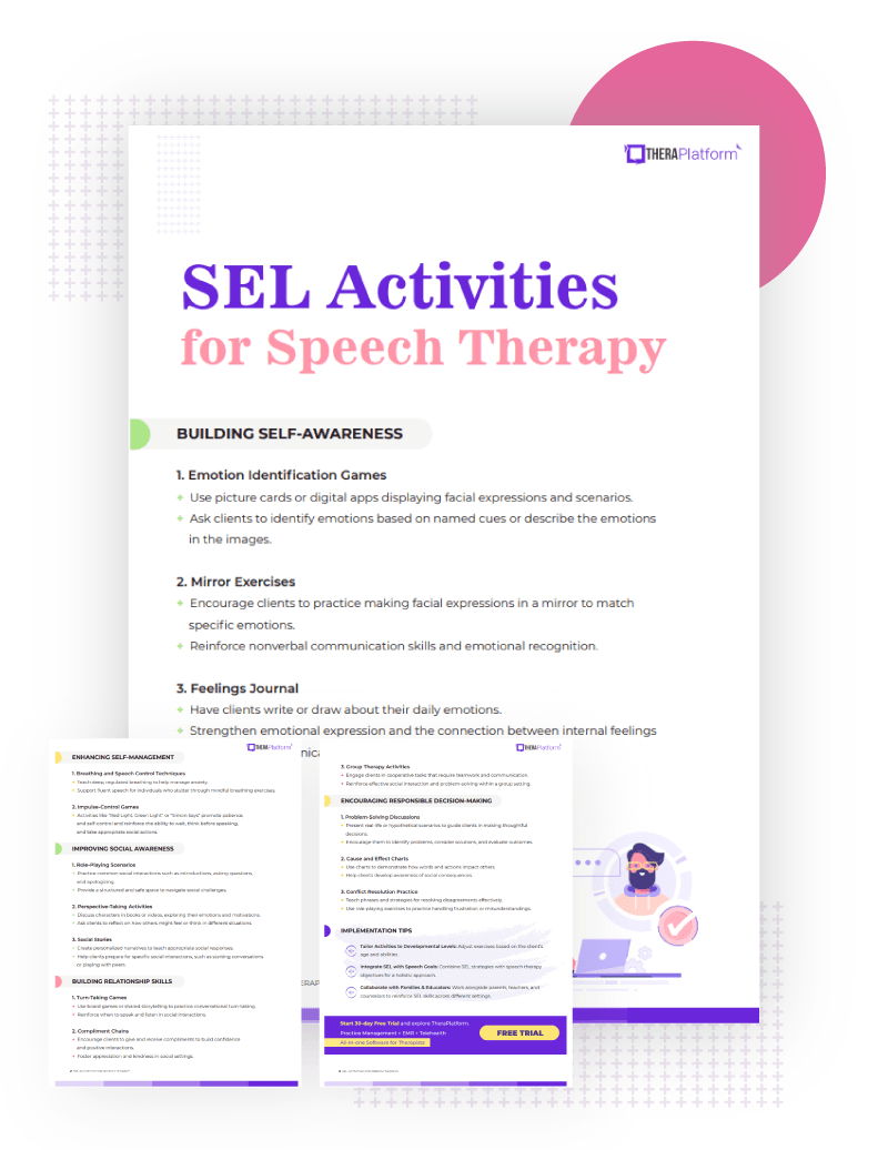 Social emotional learning activities for speech therapists